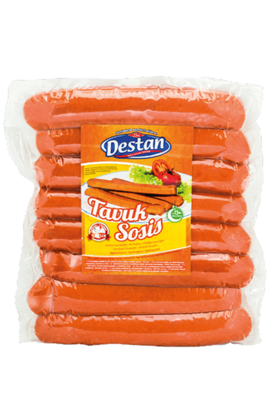 Grossiste Halal, vente de DESTAN TAVUK SOSIS 400 GR (saucisses au poulet )